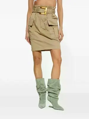 Balmain Belted Cargo-pocket Mini Skirt
