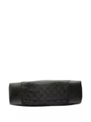 Gucci 1990-2010s Gg Canvas Shoulder Bag - Black