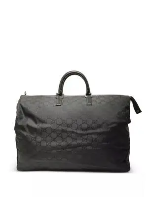 Gucci 2000-2010s Gg Canvas Boston Tote Bag - Black