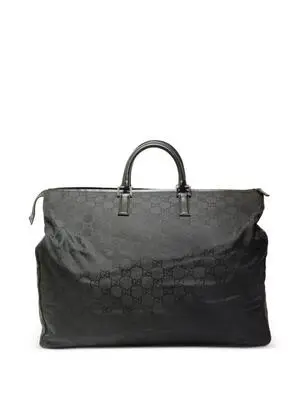 Gucci 2000-2010s Gg Canvas Boston Tote Bag - Black