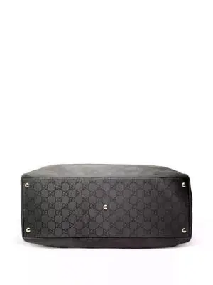 Gucci 2000-2010s Gg Canvas Boston Tote Bag - Black