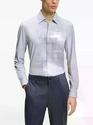 BOSS Slim-fit Shirt In Italian Performance-stretch Jersey