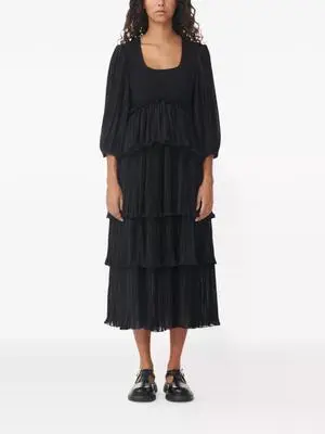 GANNI Tiered Midi Dress