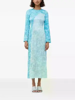GANNI Tie-back Midi Dress