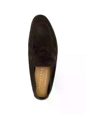 HENDERSON BARACCO Suede Penny Loafers - Brown