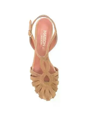 MAISON 21 Cage-detail T-bar Sandals