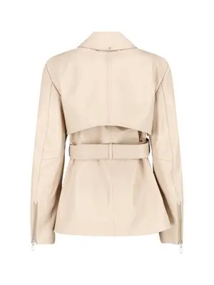 Sportmax Two-piece Nappa Leather Jacket - Beige