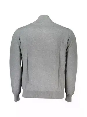 HARMONT & BLAINE Quarter-zip Cotton Sweater - Grey