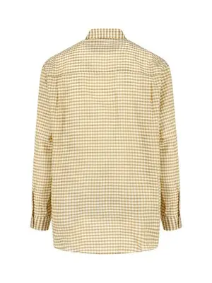Auralee Checkered Shirt - Beige