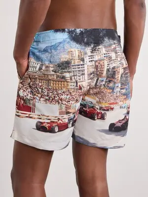 Orlebar Brown Bulldog Straight-leg Mid-length Printed Swim Shorts - Multi
