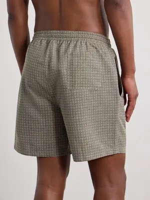 Brunello Cucinelli Straight-leg Printed Swim Shorts - Green
