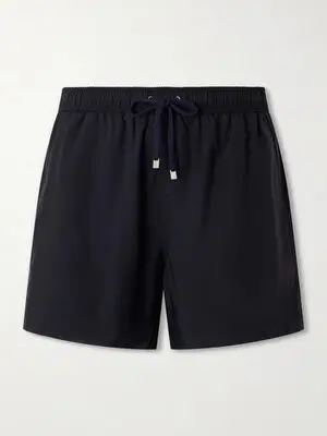 Zegna Straight-leg Mid-length Swim Shorts - Blue