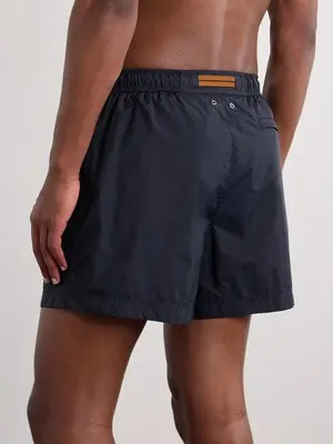 Zegna Straight-leg Mid-length Swim Shorts - Blue
