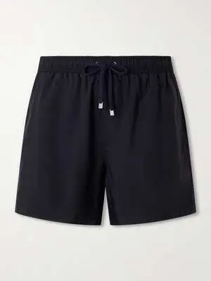 Zegna Straight-Leg Mid-Length Swim Shorts Navy