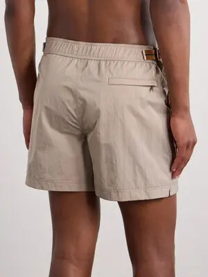 Zegna Straight-leg Mid-length Swim Shorts - Neutrals