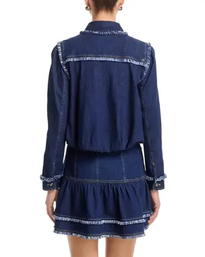 Cinq À Sept Bicolor Fringe Indria Jacket