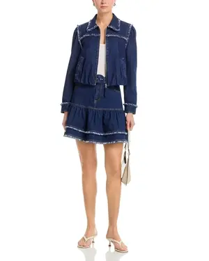 Cinq À Sept Bicolor Fringe Martina Skirt