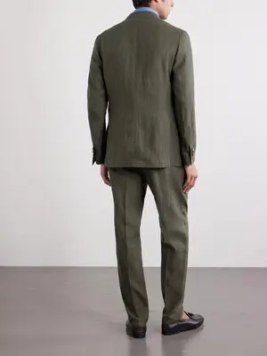 DE PETRILLO Linen Blazer - Green