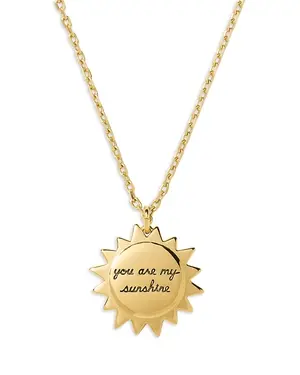 Kate Spade New York You Are My Sunshine Pendant Necklace - Clear/gold