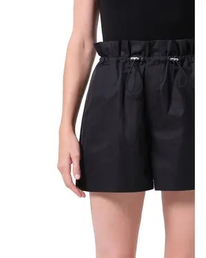 AGOLDE Lydia Gathered Waist Pull-on Shorts - Black