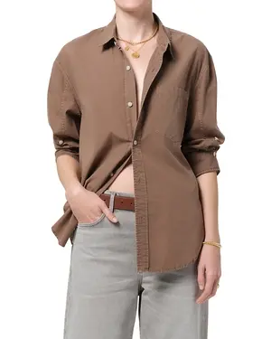Women's Slouchy Shirttail Hem Shirts
