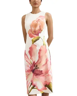 PHASE EIGHT Floral Print Midi Dress