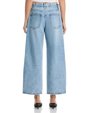 FRAME Crochet Bow Cropped Jeans