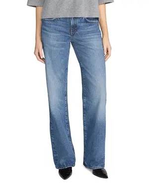 FRAME The Lowkey Low Rise Straight Leg Jeans Soundwave