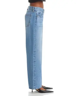 FRAME The Lowkey Low Rise Straight Leg Jeans - Static