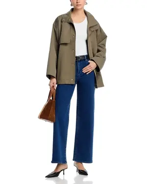 FRAME Short Field Trench Coat - Army