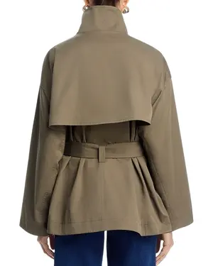 FRAME Short Field Trench Coat - Army