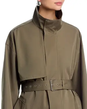 FRAME Short Field Trench Coat - Army