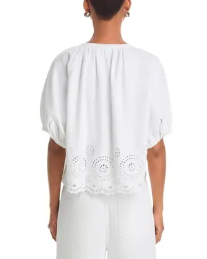 FRAME The Eyelet Resort Shirt - White