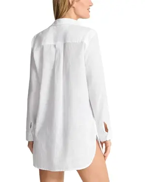 Tommy Bahama Shoreline Boyfriend Shirt Swim Cover-up