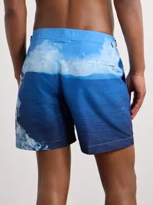 Orlebar Brown Bulldog Mid-length Printed Swim Shorts - Blue