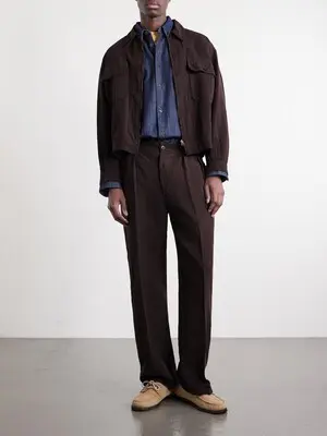 KAPTAIN SUNSHINE Cotton And Linen-blend Jacket - Brown