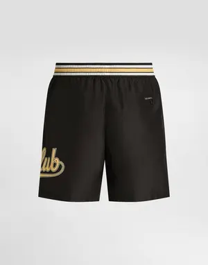 Dolce & Gabbana Medium Swim Boxer Shorts In Canvas - Multicolor