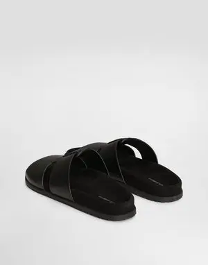 Dolce & Gabbana Dg Casual Calfskin Sandals - Black