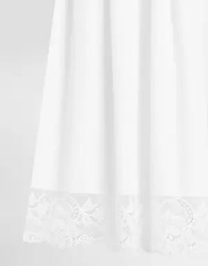 Dolce & Gabbana Short Poplin Dress With Stretch Insert