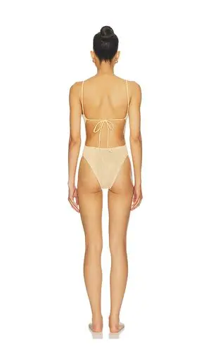 Bond Eye Ring Arden One-piece Swimsuit - Seashell Lurex