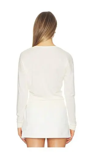 Renggli Silk Cashmere V Neck Sweater - Flat White