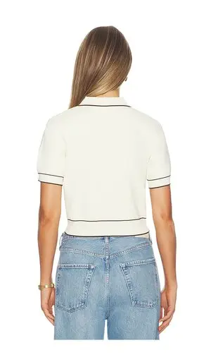 MALBON Jacqueline Polo Top - Cream