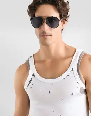Dolce & Gabbana Distressed Jersey Tank Top
