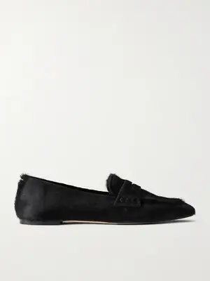 AeydĒ Alfie Pony Hair Loafers - Black
