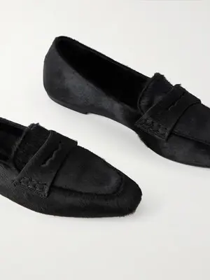 AeydĒ Alfie Pony Hair Loafers - Black