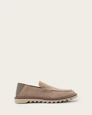 ALLSAINTS Slix Leather Loafers - Brown
