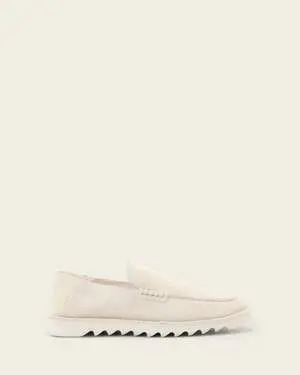 ALLSAINTS Slix Leather Loafers - White