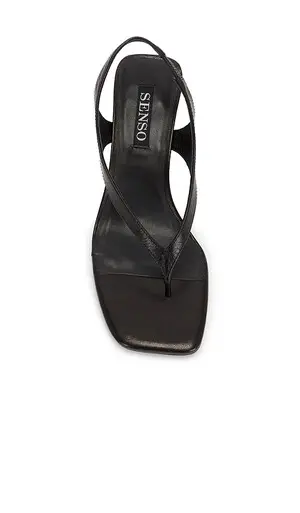 Senso Pallas Ii Thong Sandal With Kitten Heel In Black