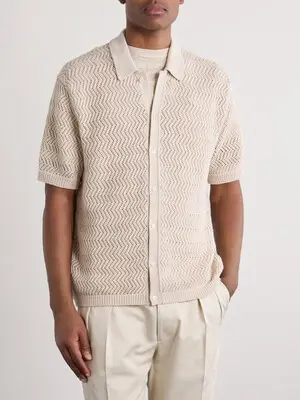 Ralph Lauren Purple Label Knitted Cotton Shirt