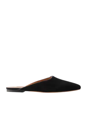 EMME PARSONS Suede Mules - Black